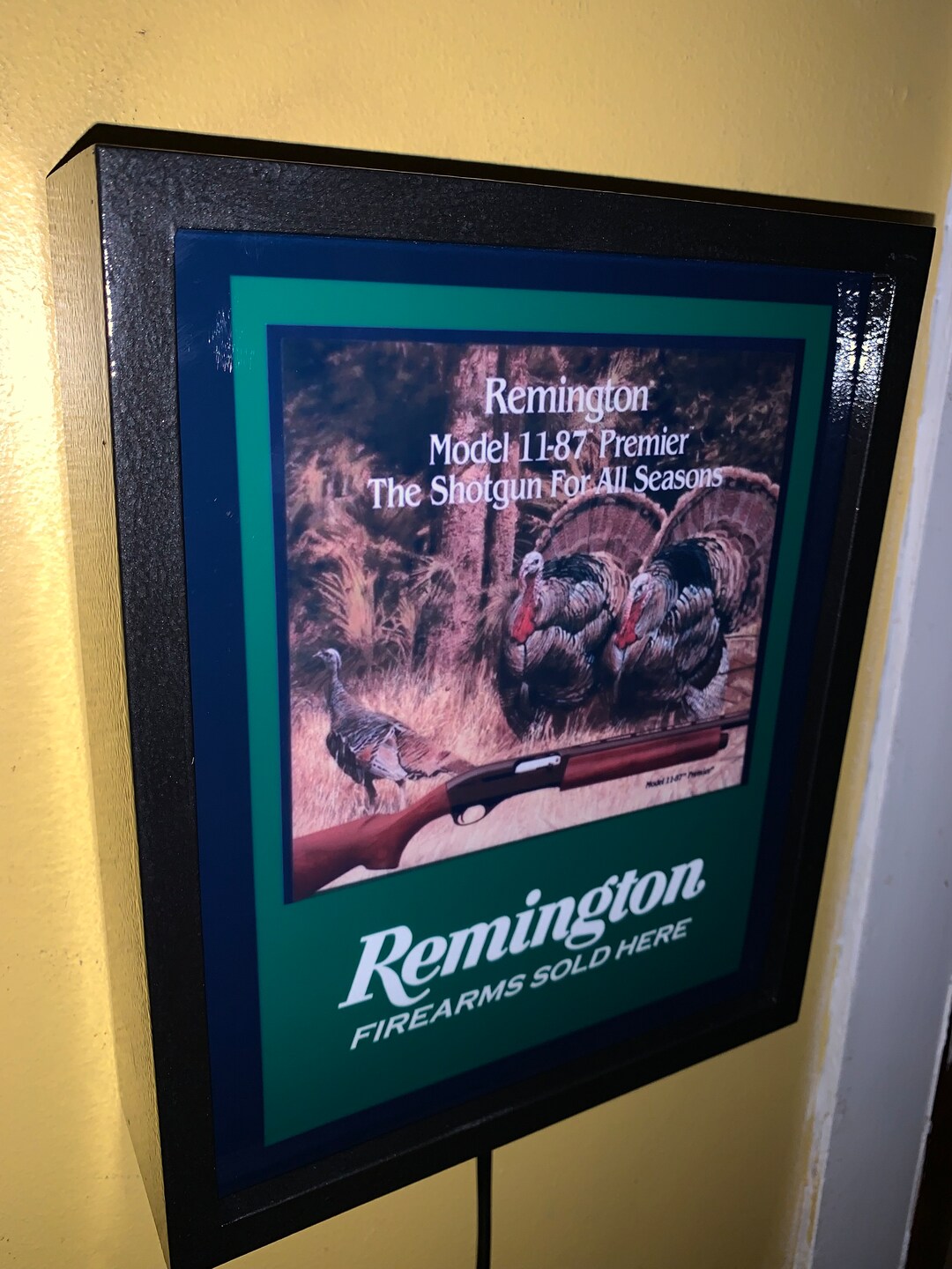 Remington Shotgun Turkey Hunting Hunter Lodge Cabin Bar Man Cave ...