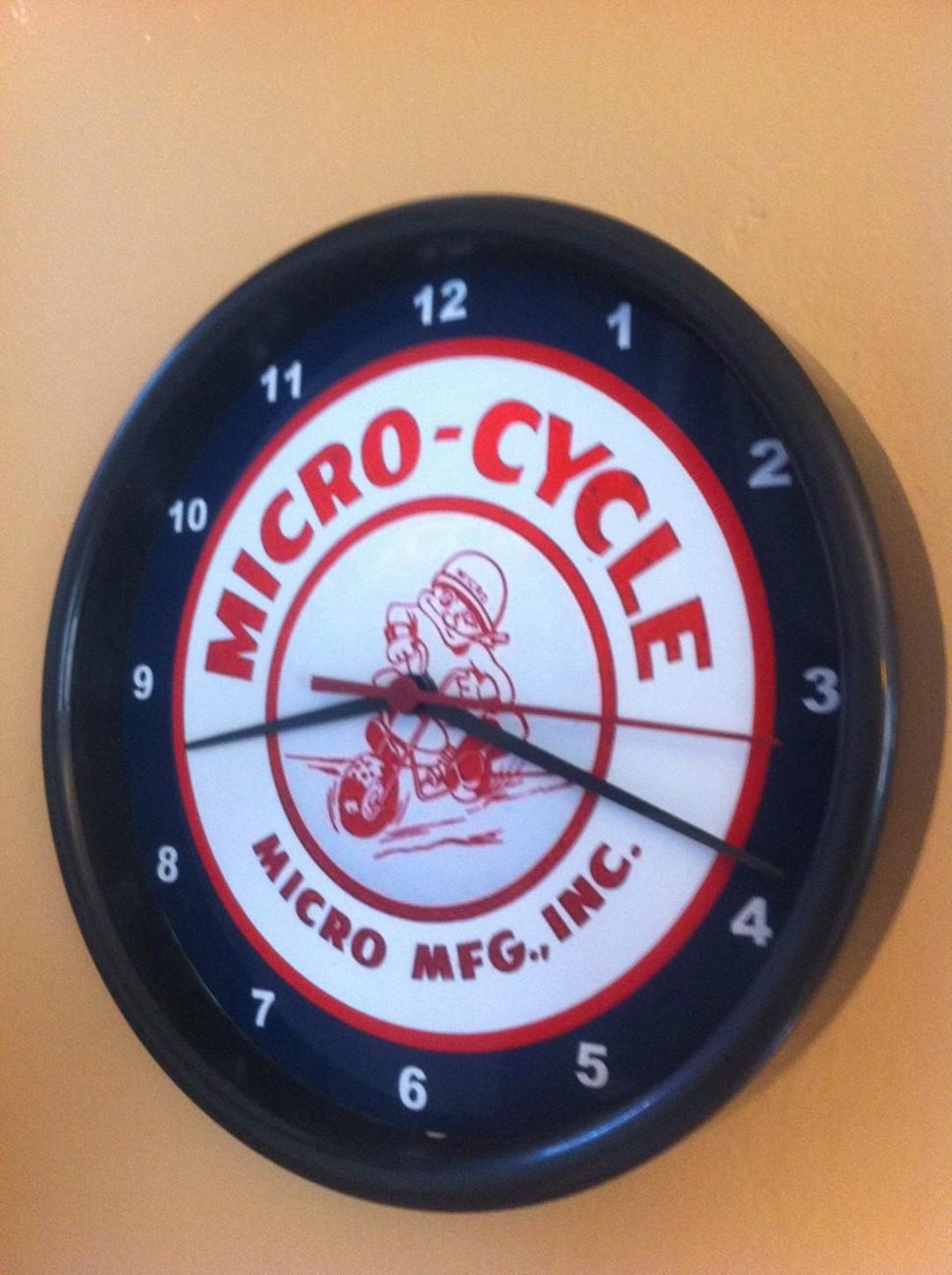 Micro Cycle Moped Dirt Bike Motorcycle Garage Shop Mechanic Bar Man ...