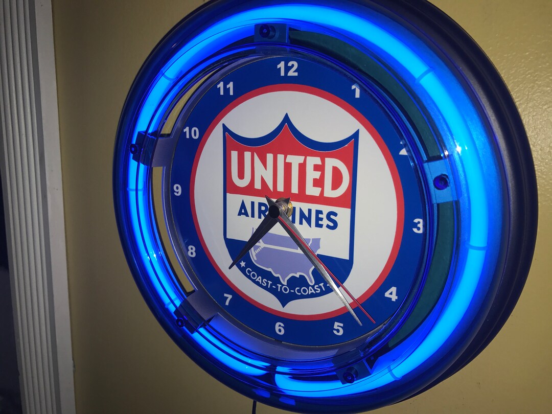 United Airlines Oldlogo Airport Terminal Pilot Stewardess Travel Agency ...