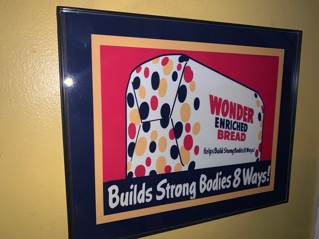 Wonder Bread Bakery Baker Grocery Store Restaurant Diner Kitchen Framed ...