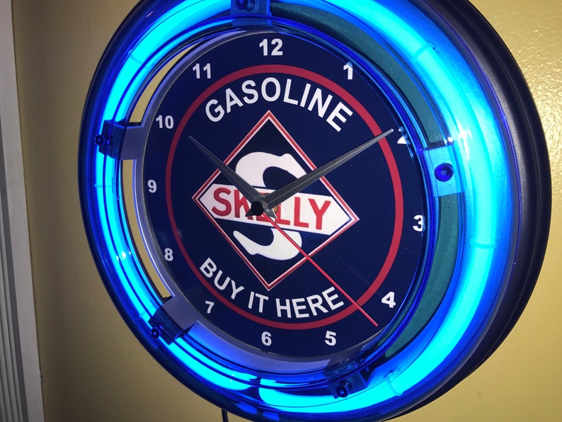 Skelly Gas Service Station Oil Garage Mechanic Neon Lighted Retro Wall ...