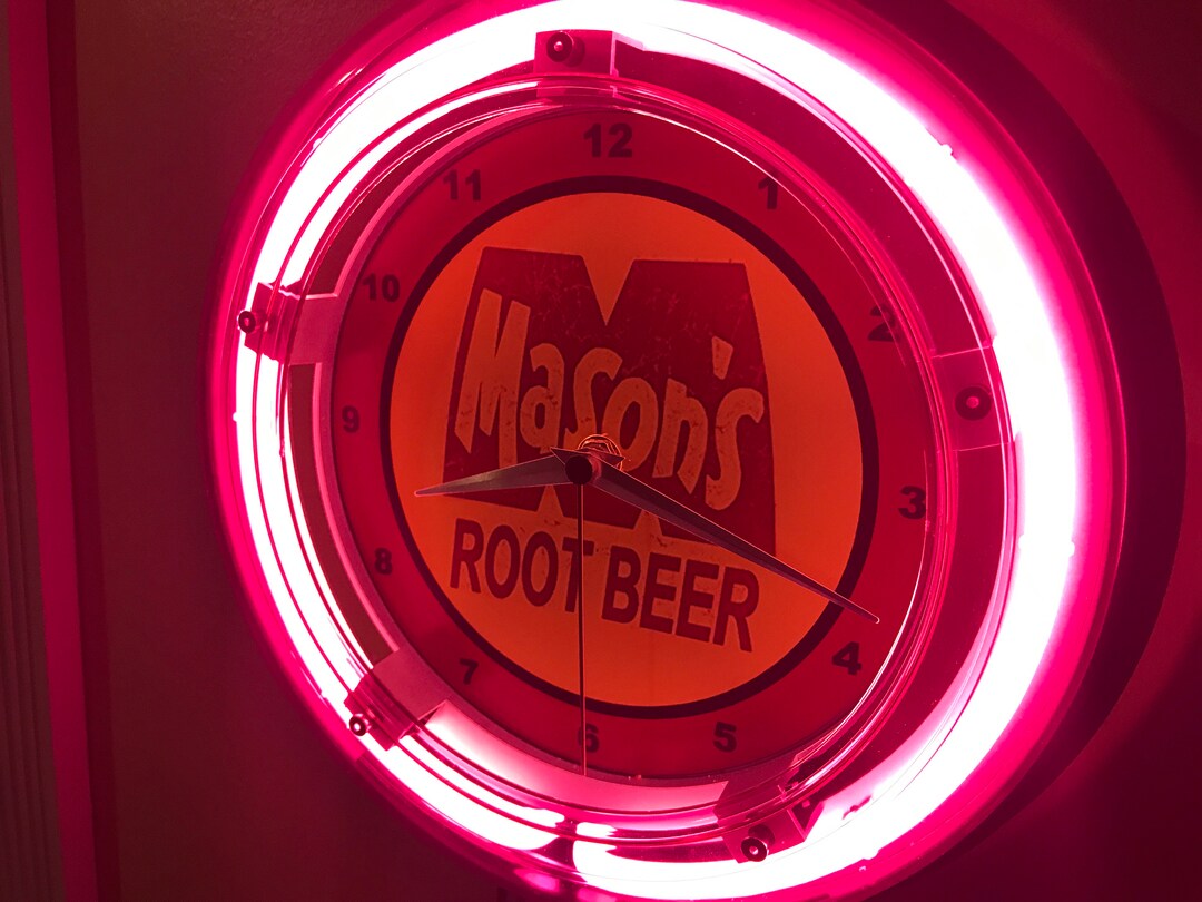 Mason"s ROOT BEER Soda Fountain Diner Kitchen Bar Man Cave Neon Wall ...