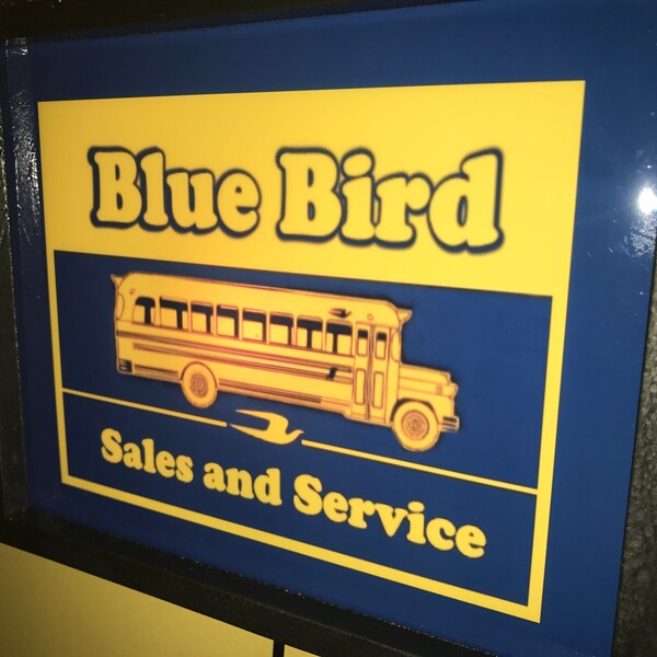 Blue Bus Sign - Etsy