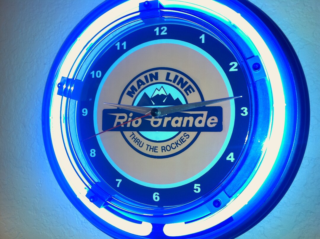 Rio Grande Main Line Railway Railroad Train Station Man Cave Bar Neon ...