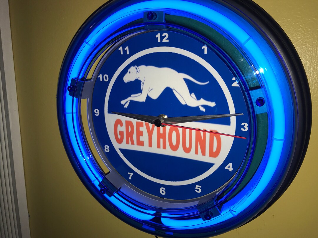 Greyhound Bus Oldlogo Driver Depot Station Garage Man Cave Bar Retro ...