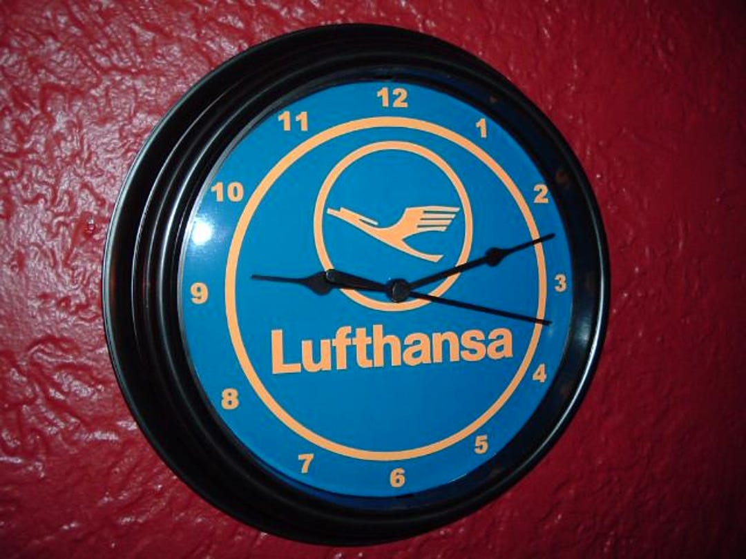 Lufthansa Airlines Airport Terminal Pilot Stewardess Advertising Black ...