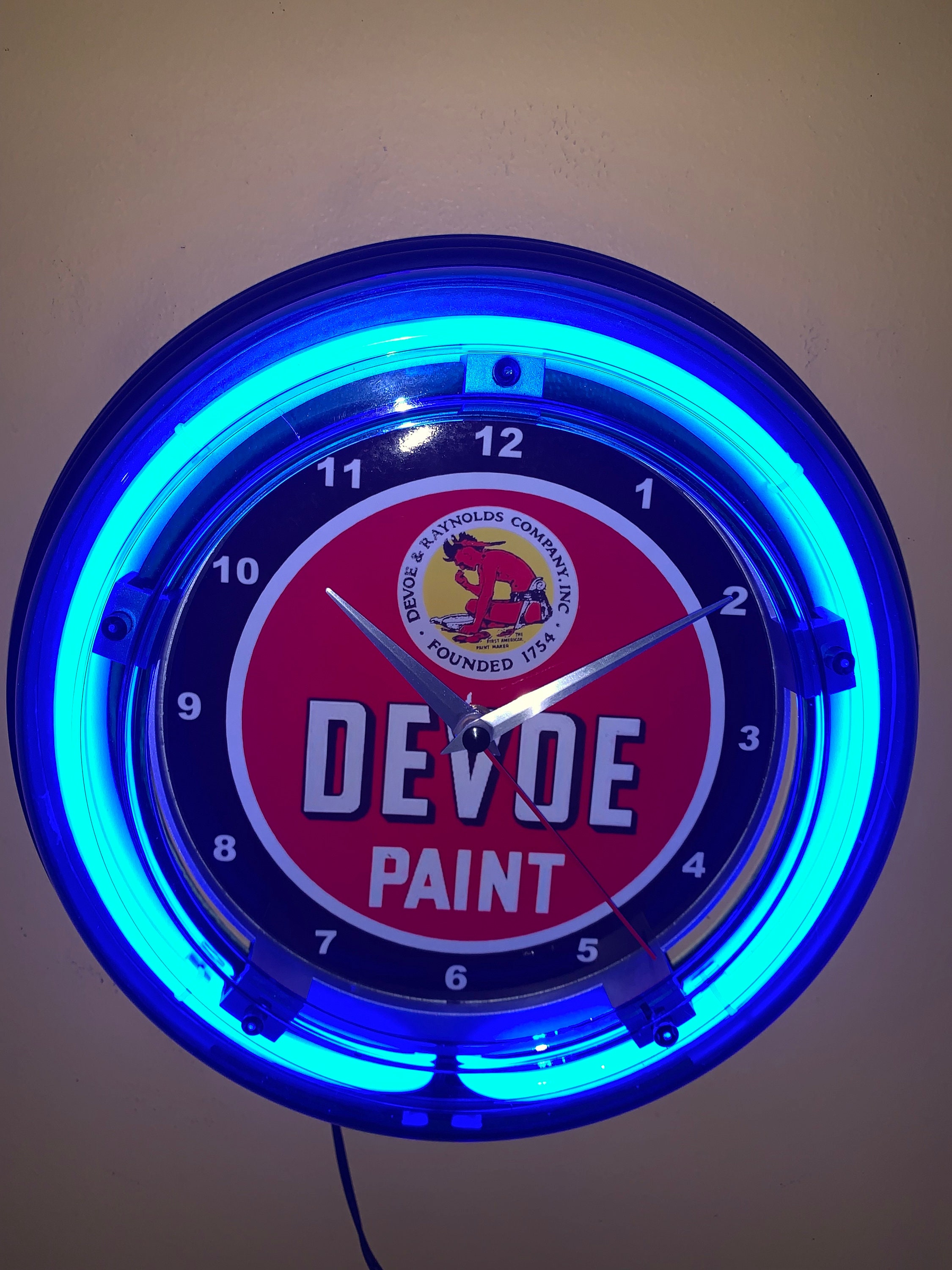 Devoe Paint Painter Indian Hardware Store Man Cave Bar Retro Neon Wall ...