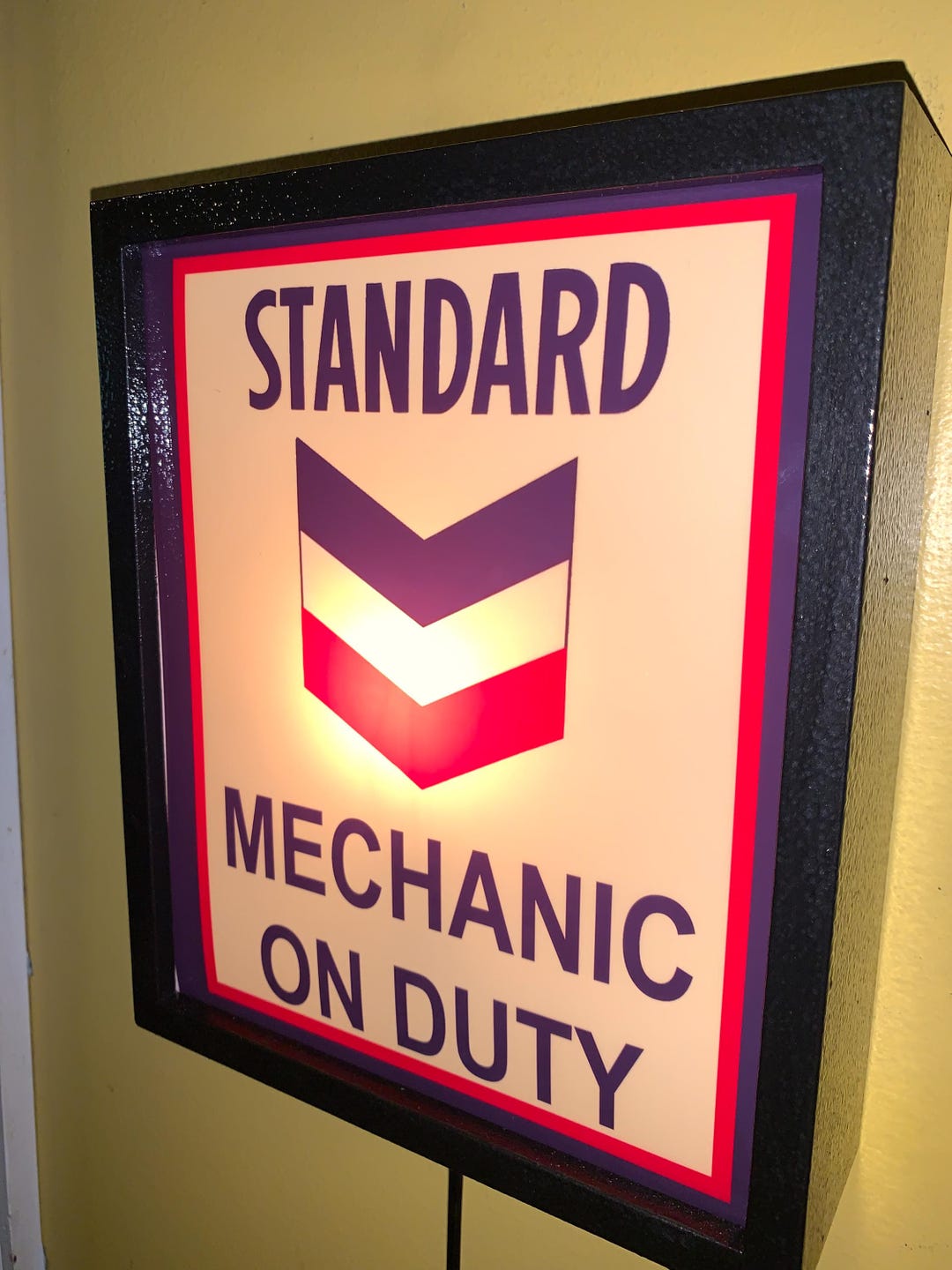 Standard Chevron Logo Oil Gas Service Station Garage Mechanic Man Cave ...