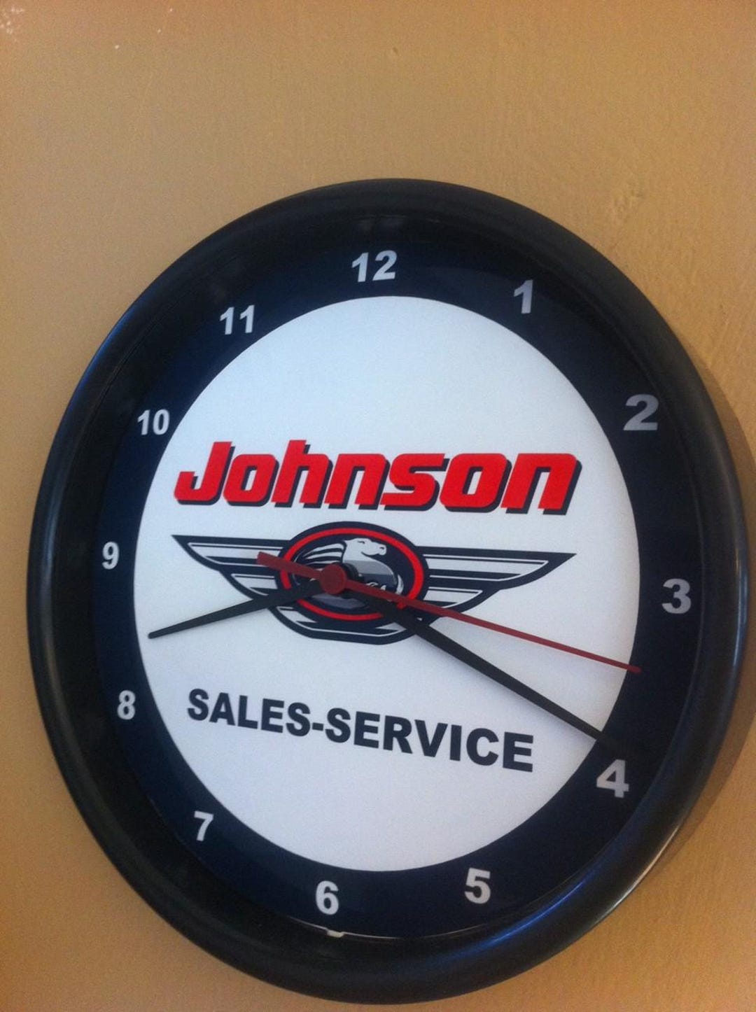 Johnson Outboard Fishing Boat Motor LOGO Garage Bar Advertising Man ...