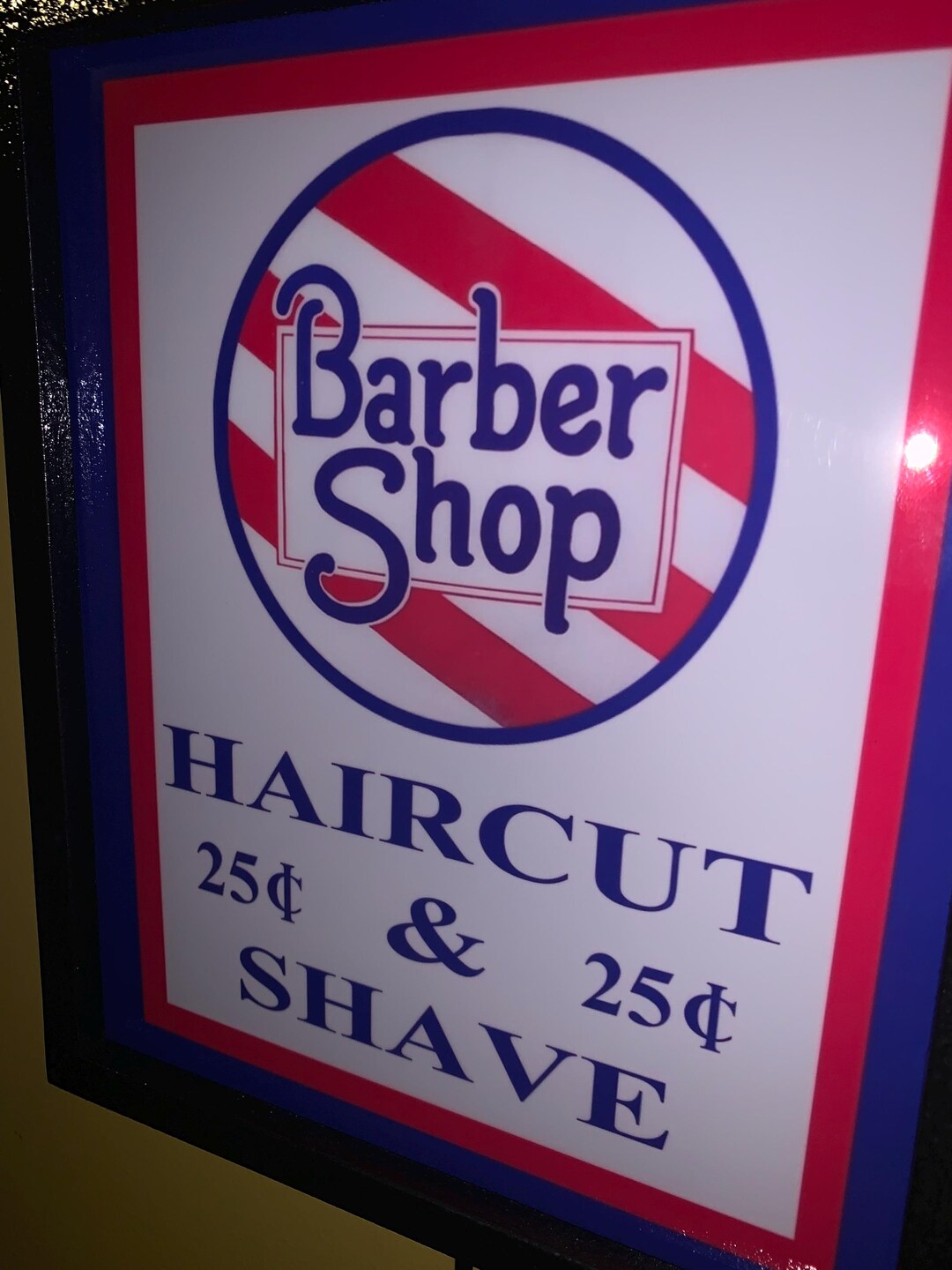 Barber Haircut and Shave Shop Man Cave Lighted Advertising Sign - Etsy