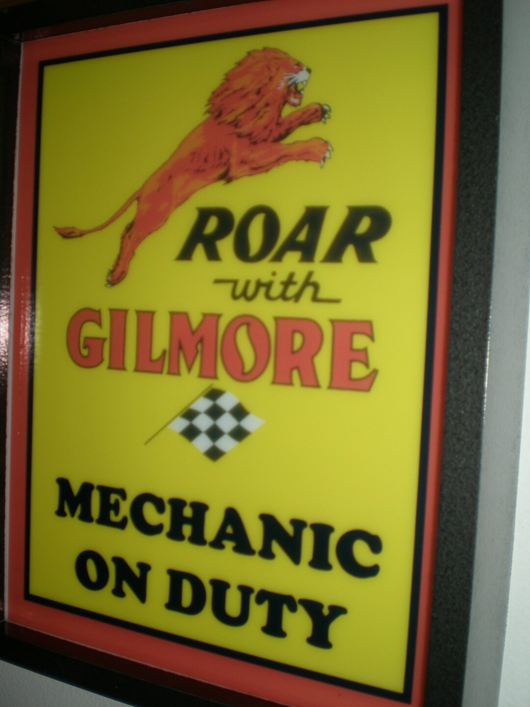 Gilmore Lion Oil Gas Service Station Garage Mechanic Man Cave Lighted ...