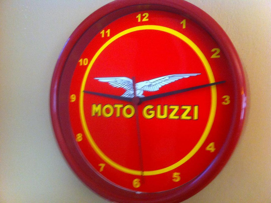 Moto Guzzi Logo Motorcycle RED Mechanic Garage Bar Advertising Man Cave ...