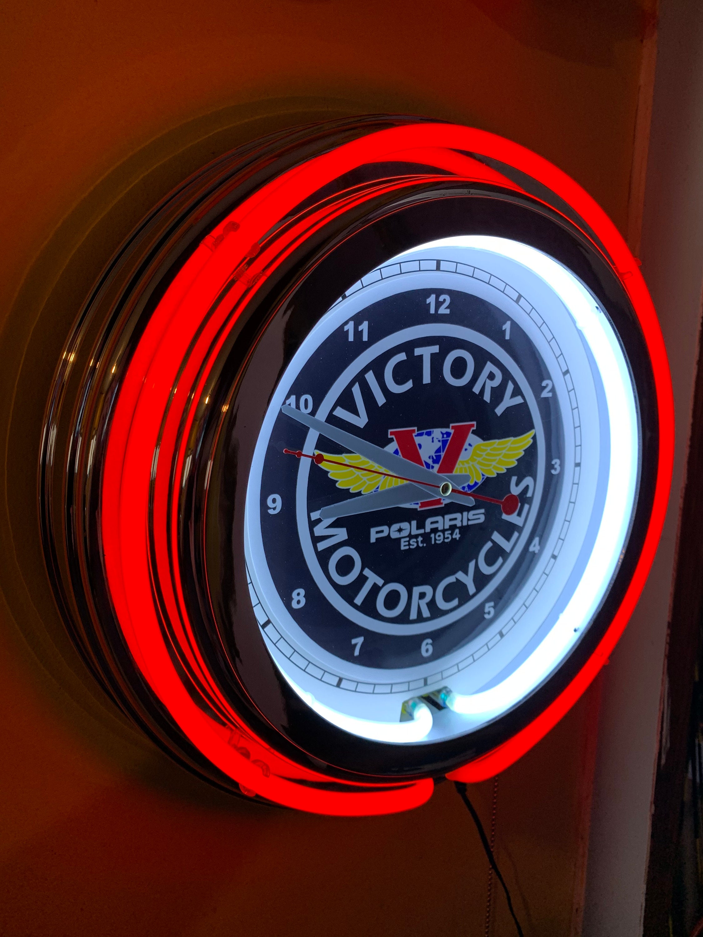 Harley Davidson Neon Wall Clock CLOCK With NEON SIGN,