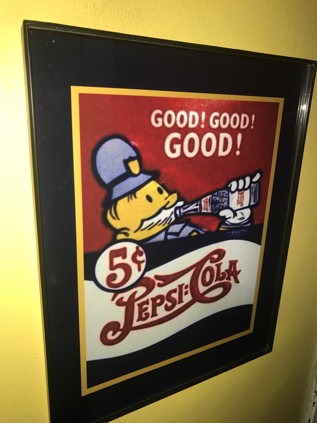 Pepsi Cola Good Good Cop Police Soda Fountain Kitchen Diner Bar Framed ...