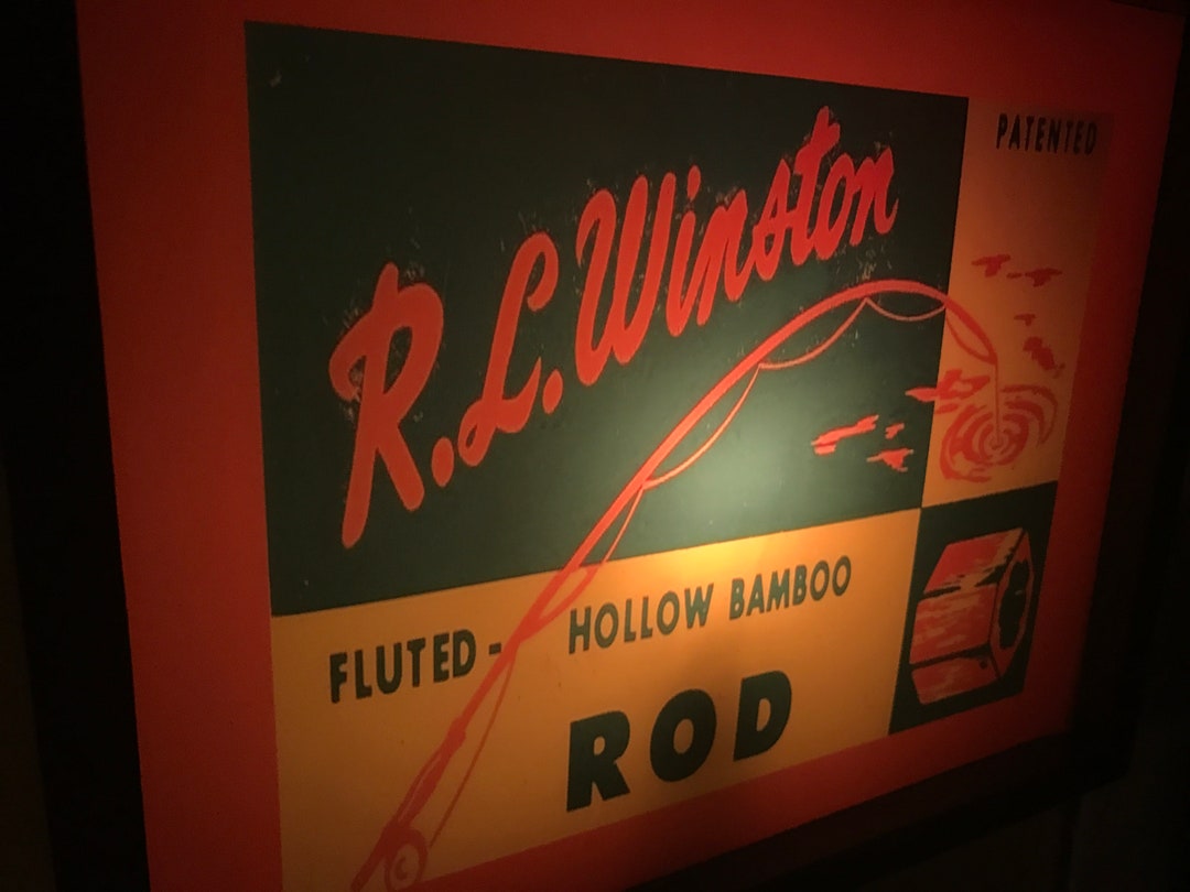 R.L. Winston Fly Fishing Rod Reel Tackle Bait Shop Bar Man Cave Lighted ...