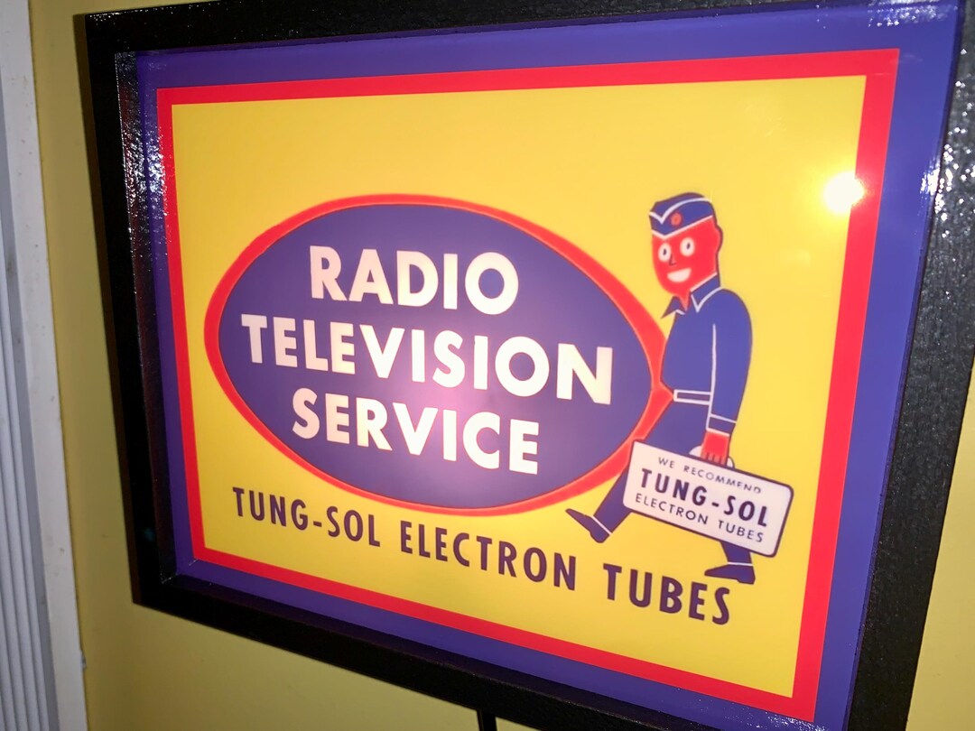 Tung-sol Radio Television Electron Tubes Service Repair Shop Store Man ...