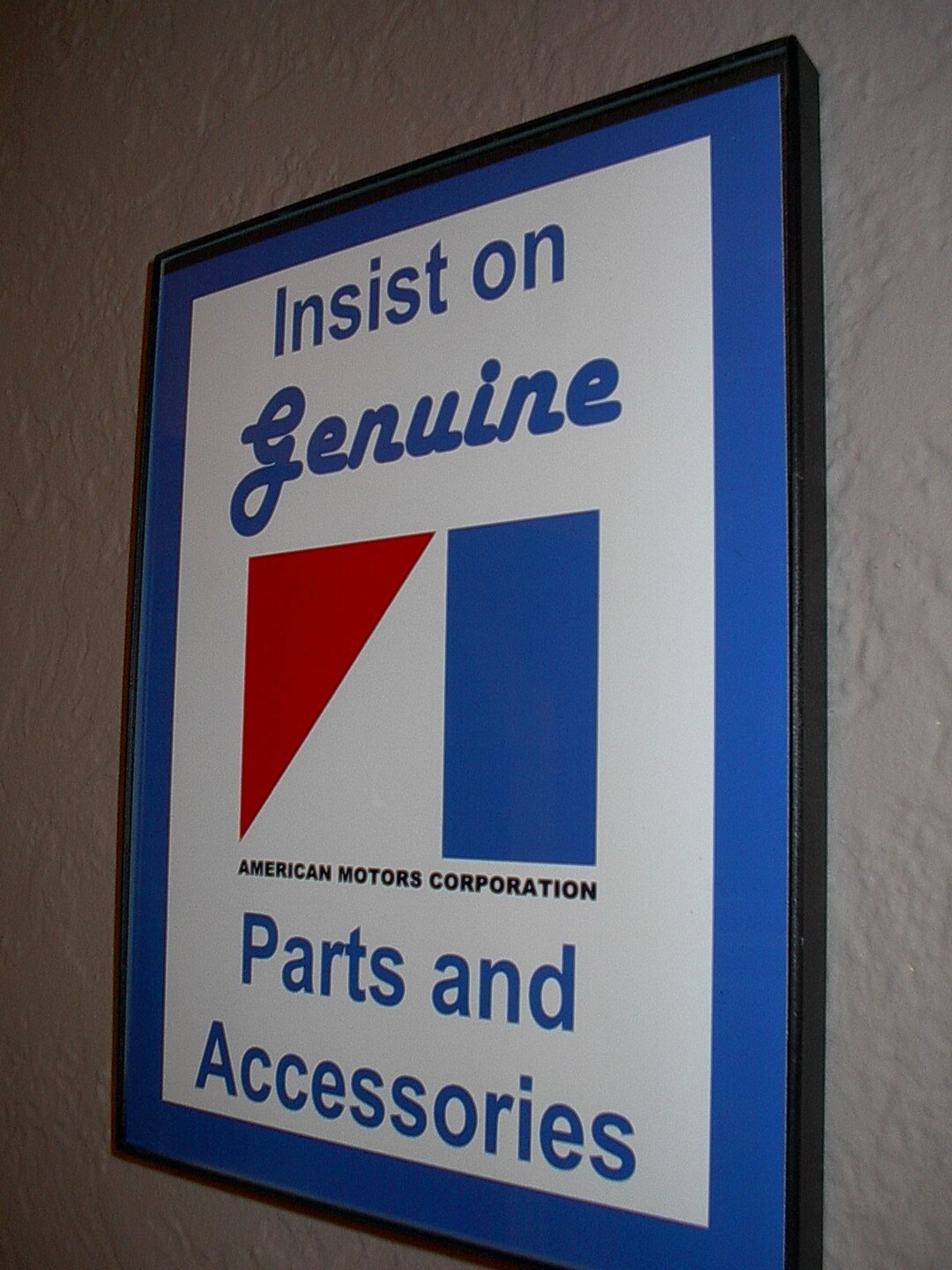 AMC American Motors Genparts Motors Auto Car Garage Framed Advertising ...