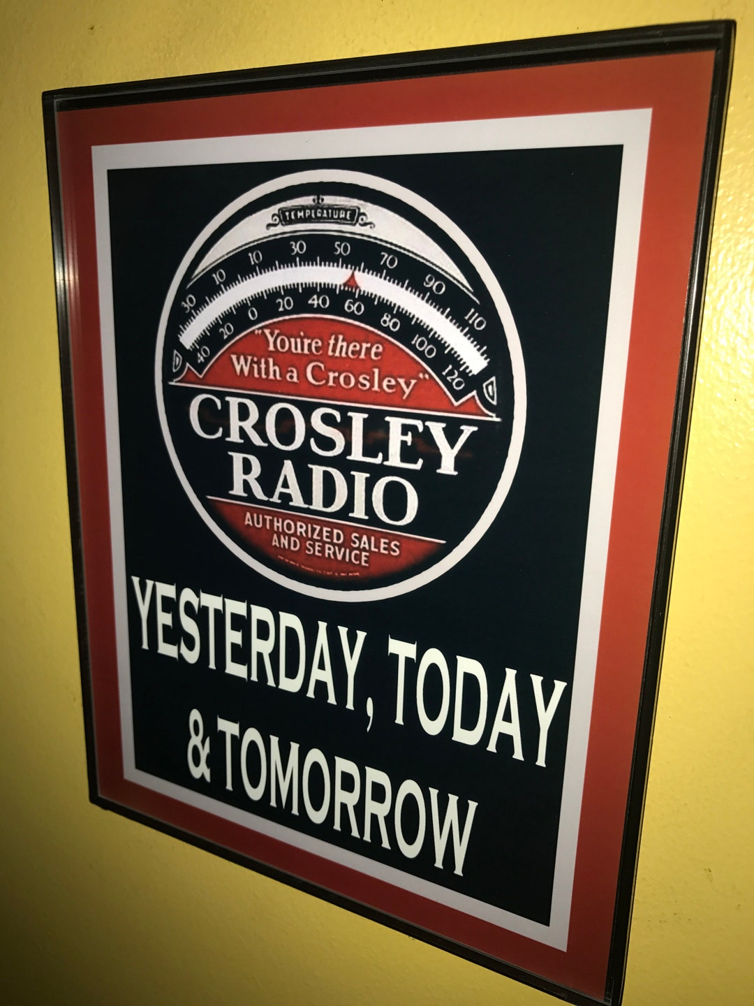 Crosley Radio Repair Shop Store Bar Framed Advertising Print Man Cave ...