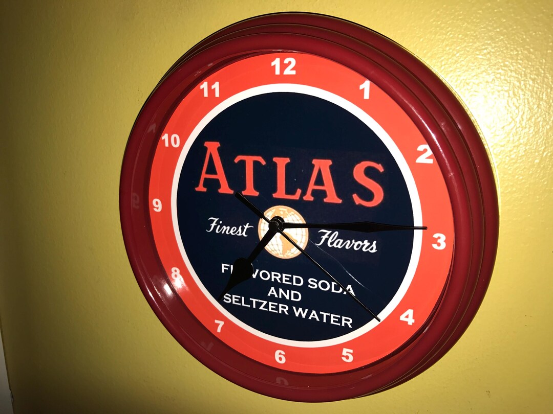Atlas Seltzer Water Soda Fountain Diner Kitchen Bar Advertising Man ...