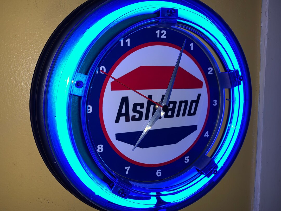 Ashland Gas Service Station Oil Garage Mechanic Neon Lighted Retro Wall ...