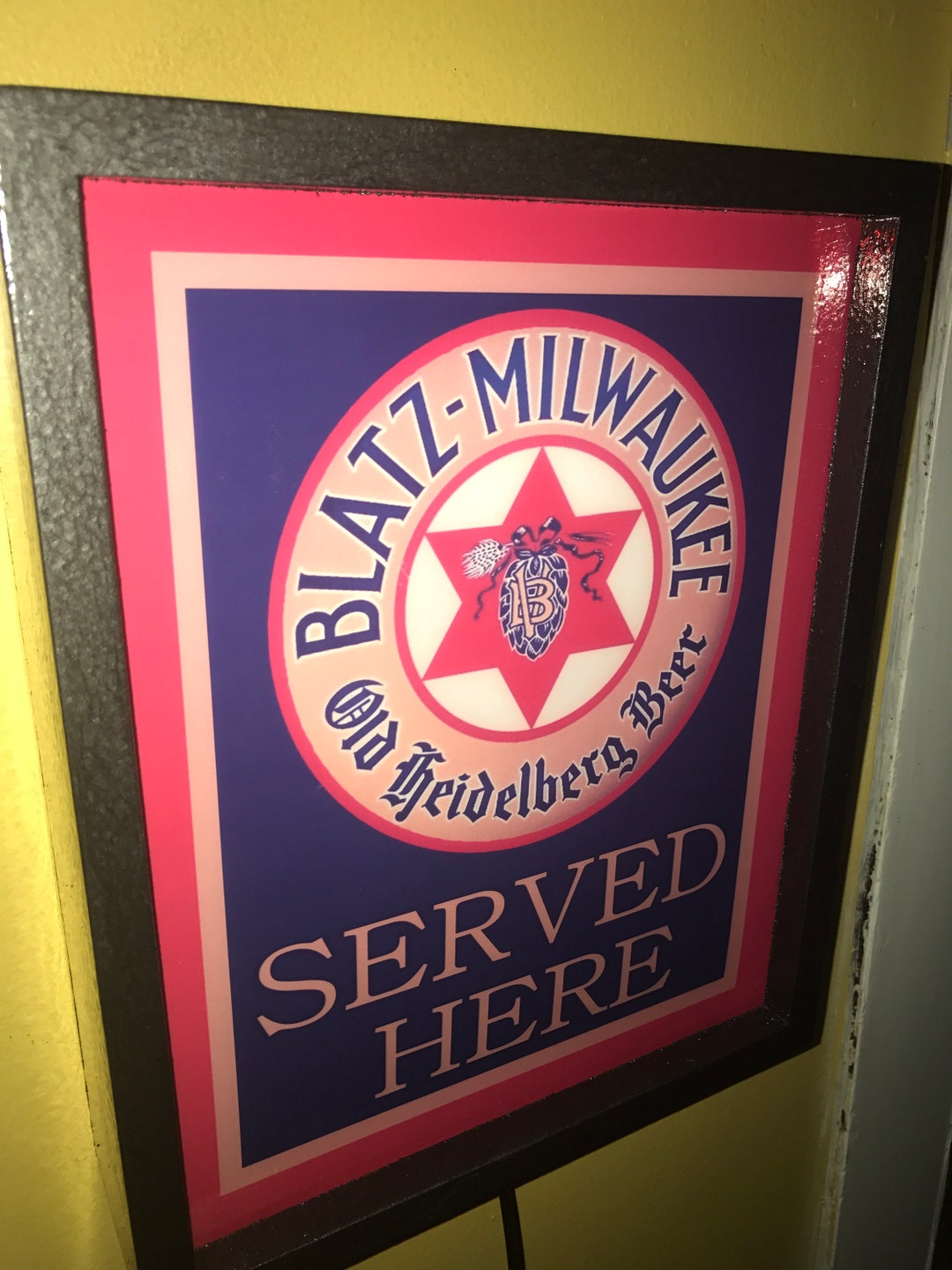 Blatz Milwaukee Beer Bar Man Cave Retro Lighted Advertising Sign - Etsy