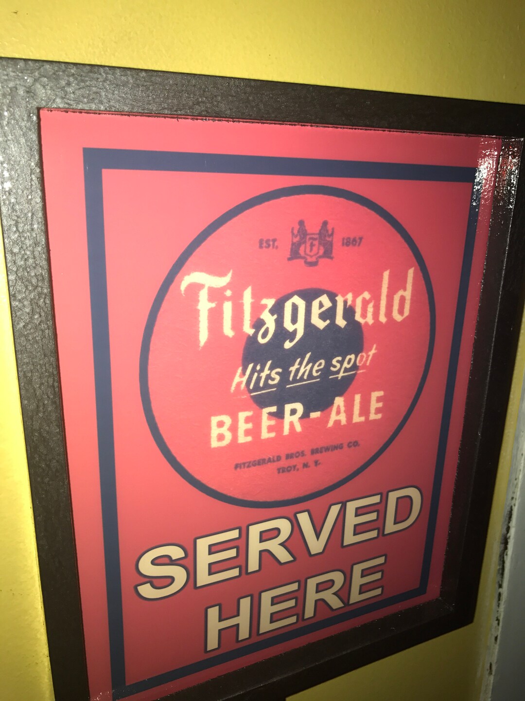 Fitzgerald Beer Bar Man Cave Retro Lighted Advertising Sign - Etsy