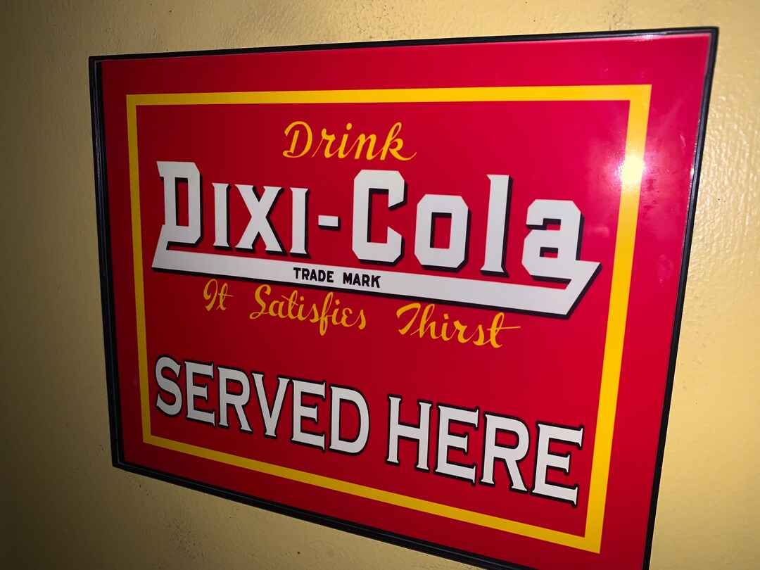 Dixie Cola Soda Fountain Store Restaurant Diner Kitchen Framed ...