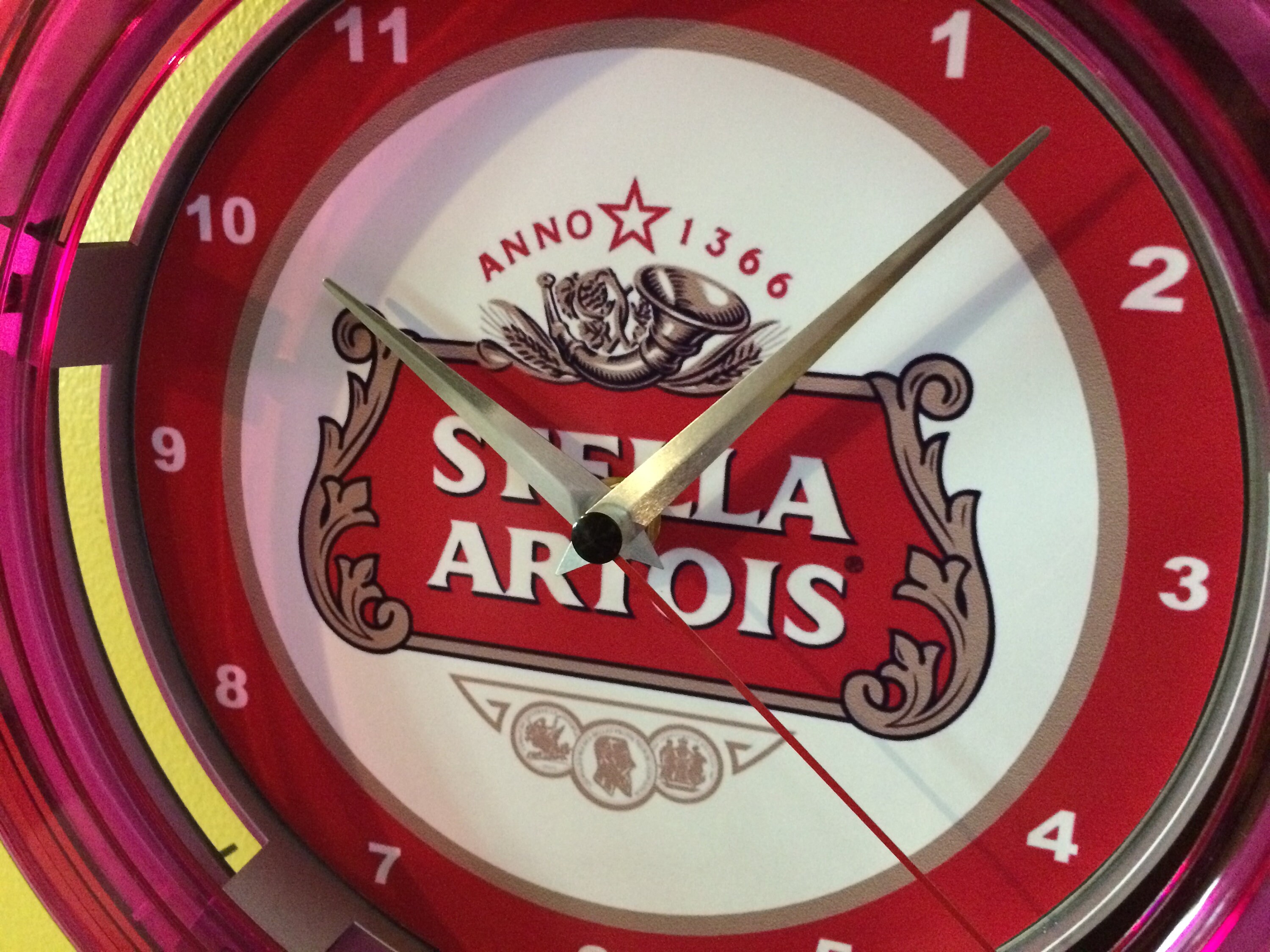 STELLA ARTOIS Beer Bar Neon Man Cave Wall Clock Advertising Sign - Etsy