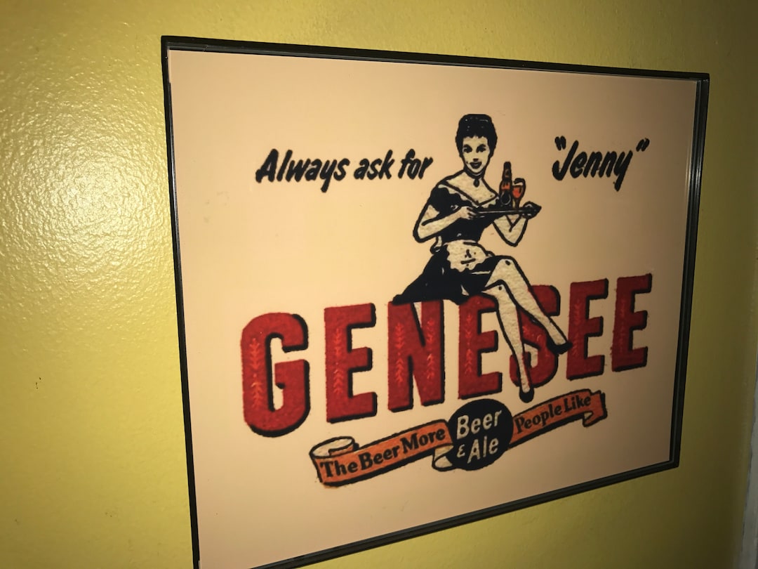 Genesee Jenny Beer Bar Framed Advertising Print Man Cave Sign - Etsy