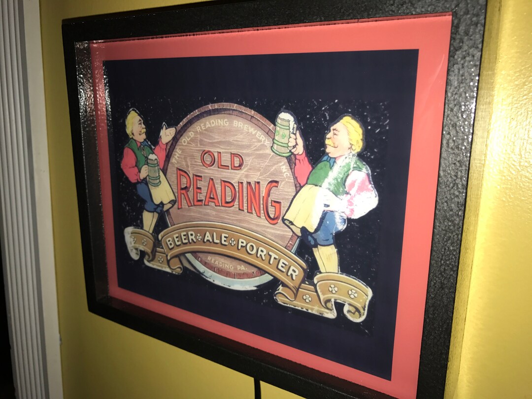 Old Reading Beer Bar Man Cave Retro Lighted Advertising Sign - Etsy