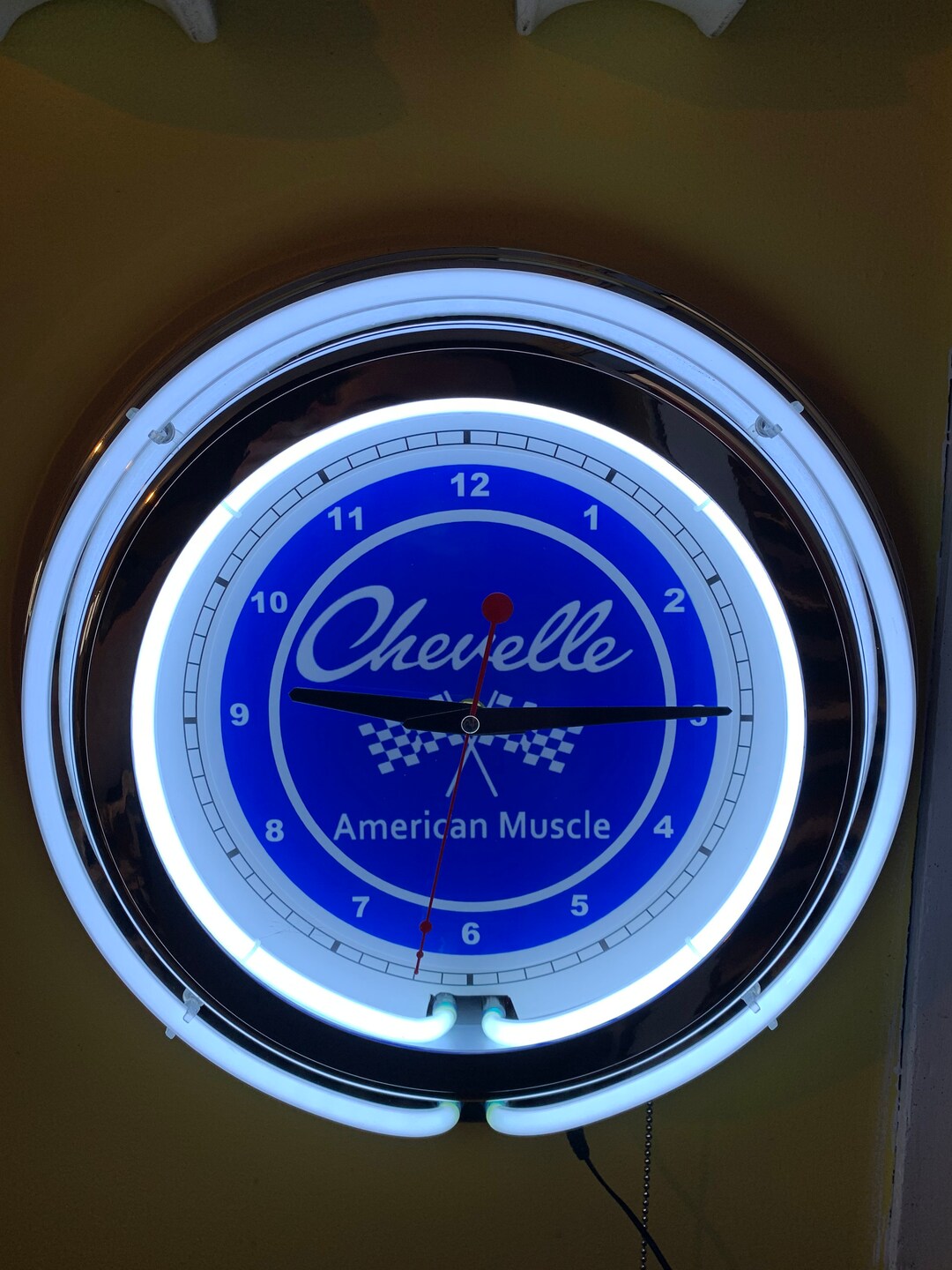 Chevelle Chevy Chevrolet Motors Auto Dealership Garage Bar WHITE Neon ...