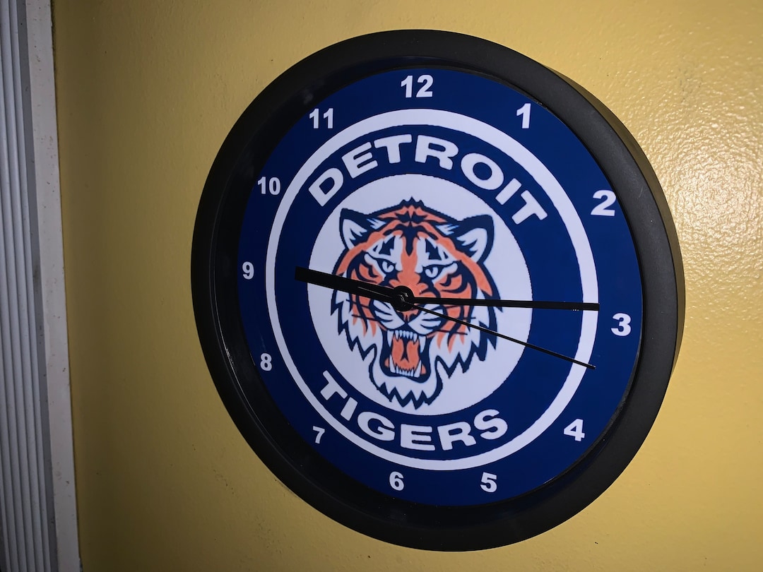 Detroit Tigers Baseball Bar Advertising Man Cave Black Clock Sign - Etsy