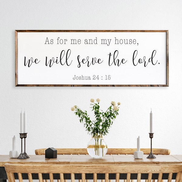 As for Me and My House Sign - Etsy