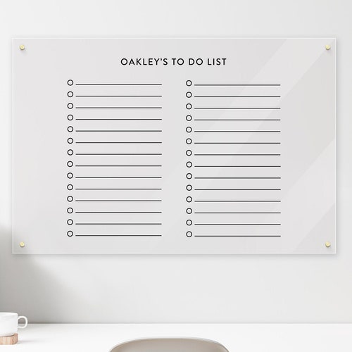 Personalized Acrylic Things to Do Dry Erase Acrylic - Etsy