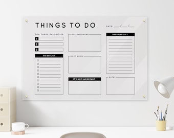 Personalized Acrylic Things to Do - Dry Erase Acrylic Personalized ...