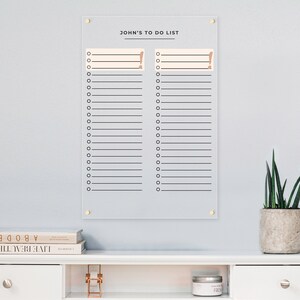 Personalized Acrylic to Do List - Dry Erase Personalized Acrylic to Do ...