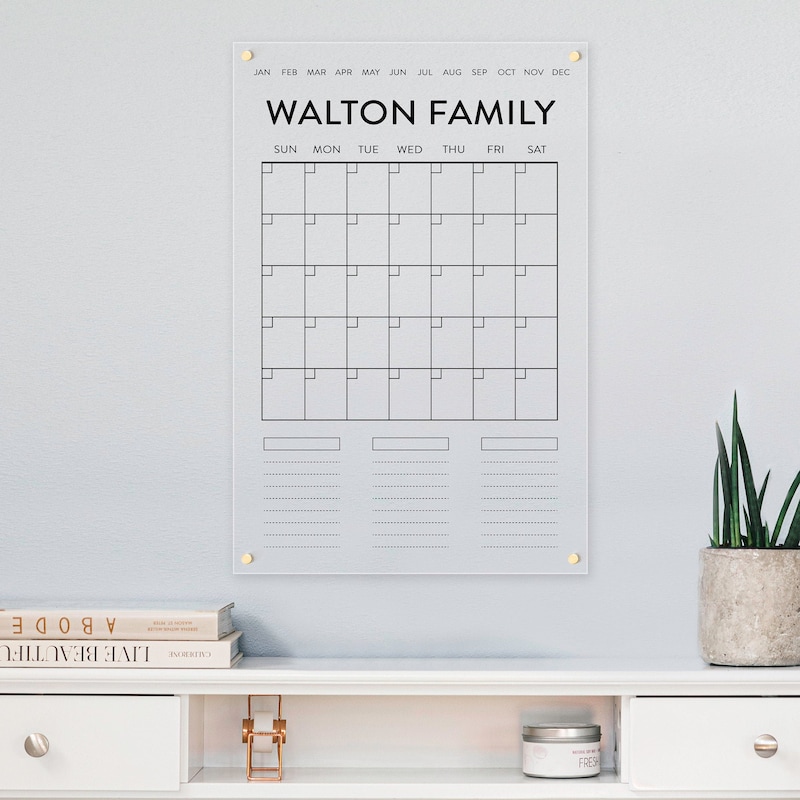 Dry Erase Calendar - Etsy