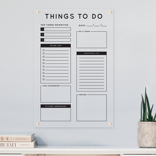 Personalized Acrylic Things to Do Dry Erase Acrylic - Etsy