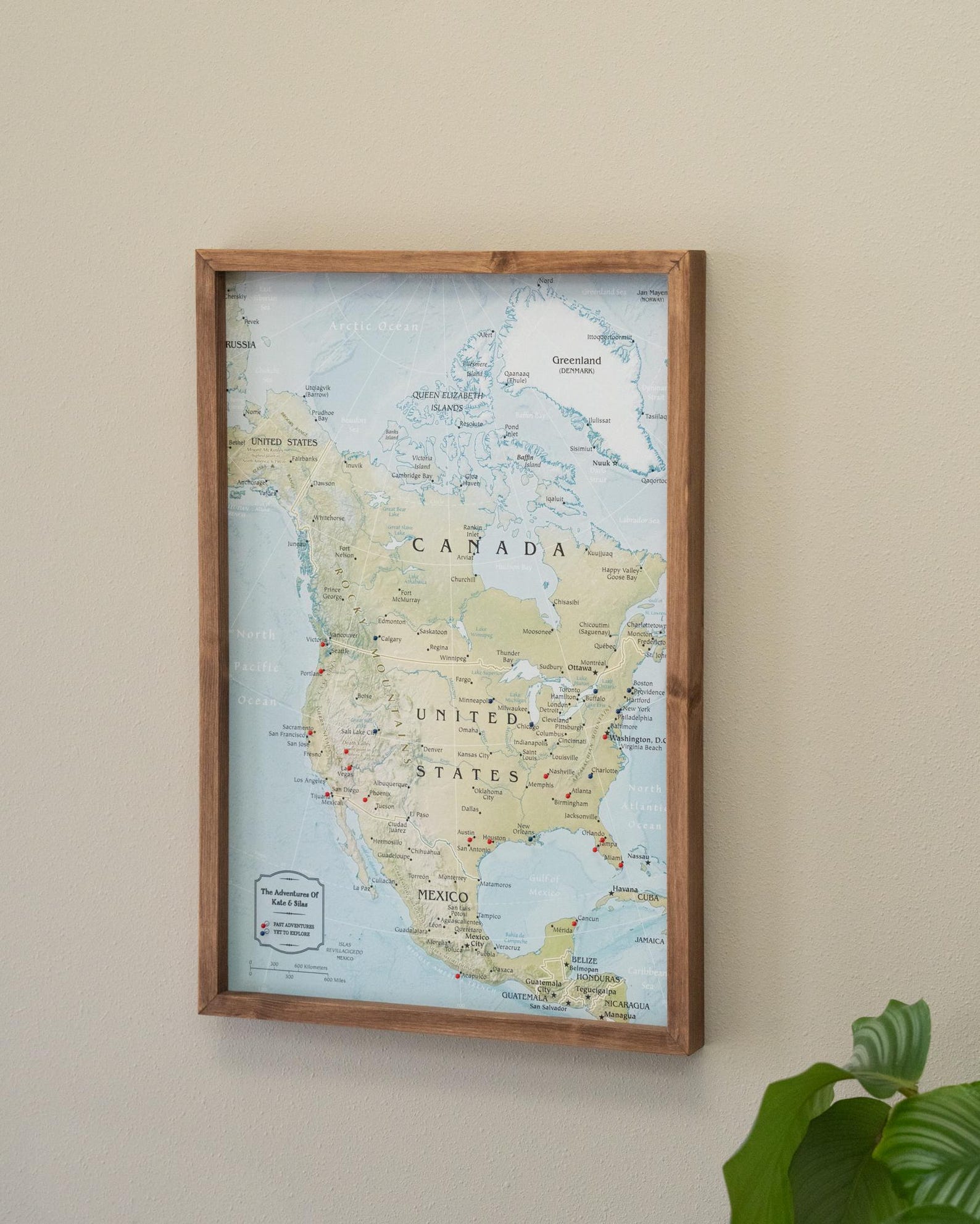Push Pin North America - Push Pin USA - Personalized Travel Map ...