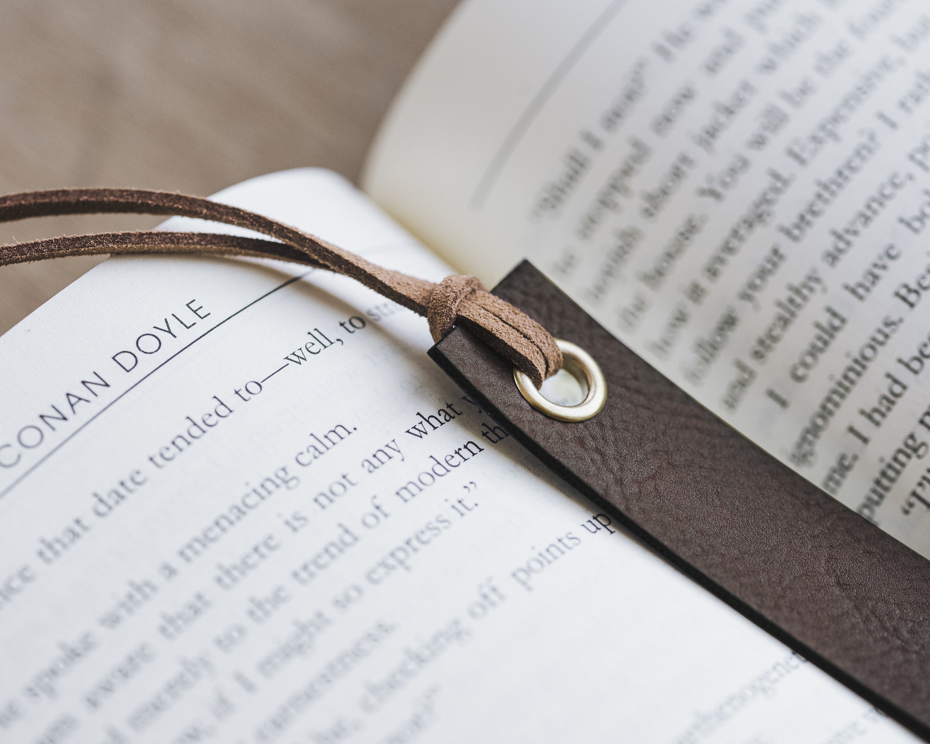 Personalized Engraved Leather Bookmark - Custom Bookmark With a Quote ...