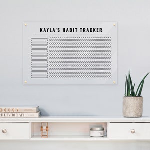 Personalized Acrylic Habit Tracker - Dry Erase Habit Tracker - 2021 ...