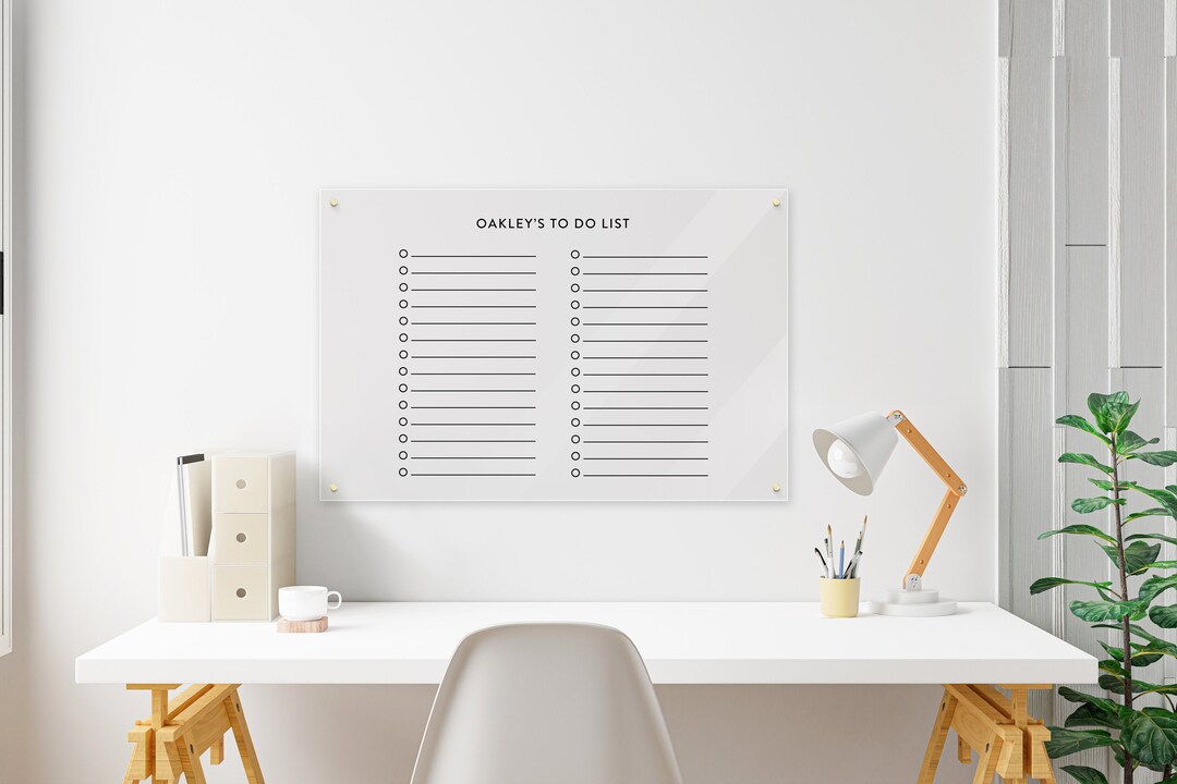 Personalized Acrylic to Do List - Dry Erase Acrylic Personalized to Do ...