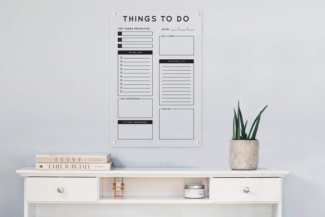 Personalized Acrylic Things to Do - Dry Erase Acrylic Personalized ...