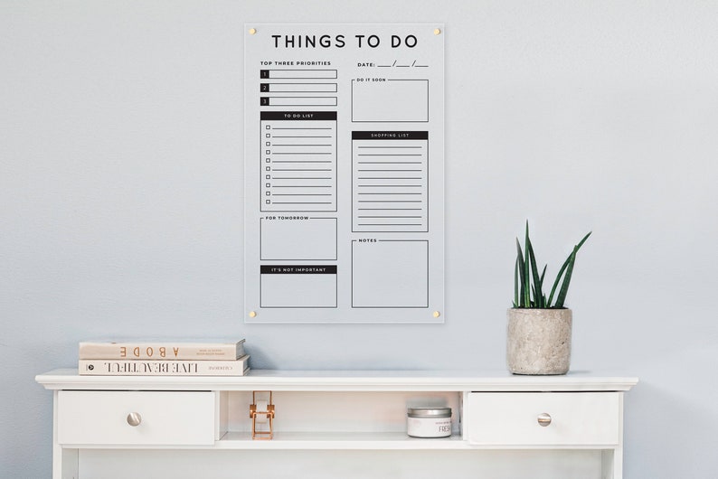 Personalized Acrylic Things to Do - Dry Erase Acrylic Personalized ...