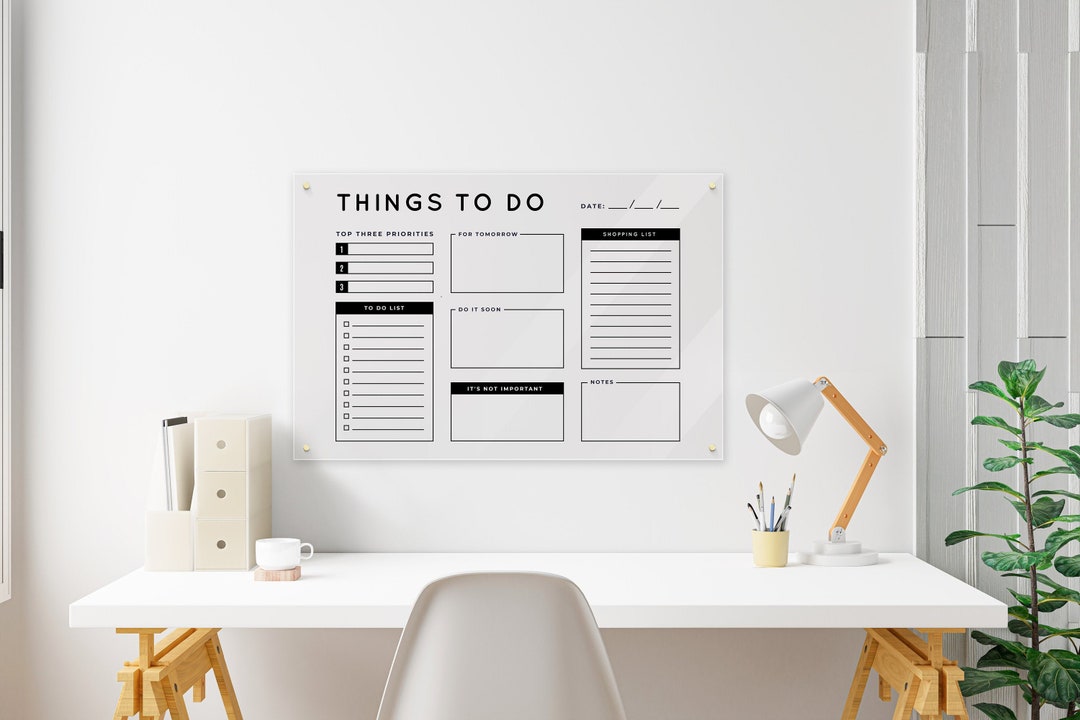 Personalized Acrylic Things to Do - Dry Erase Acrylic Personalized ...