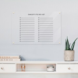 Personalized Acrylic to Do List - Dry Erase Acrylic Personalized to Do ...