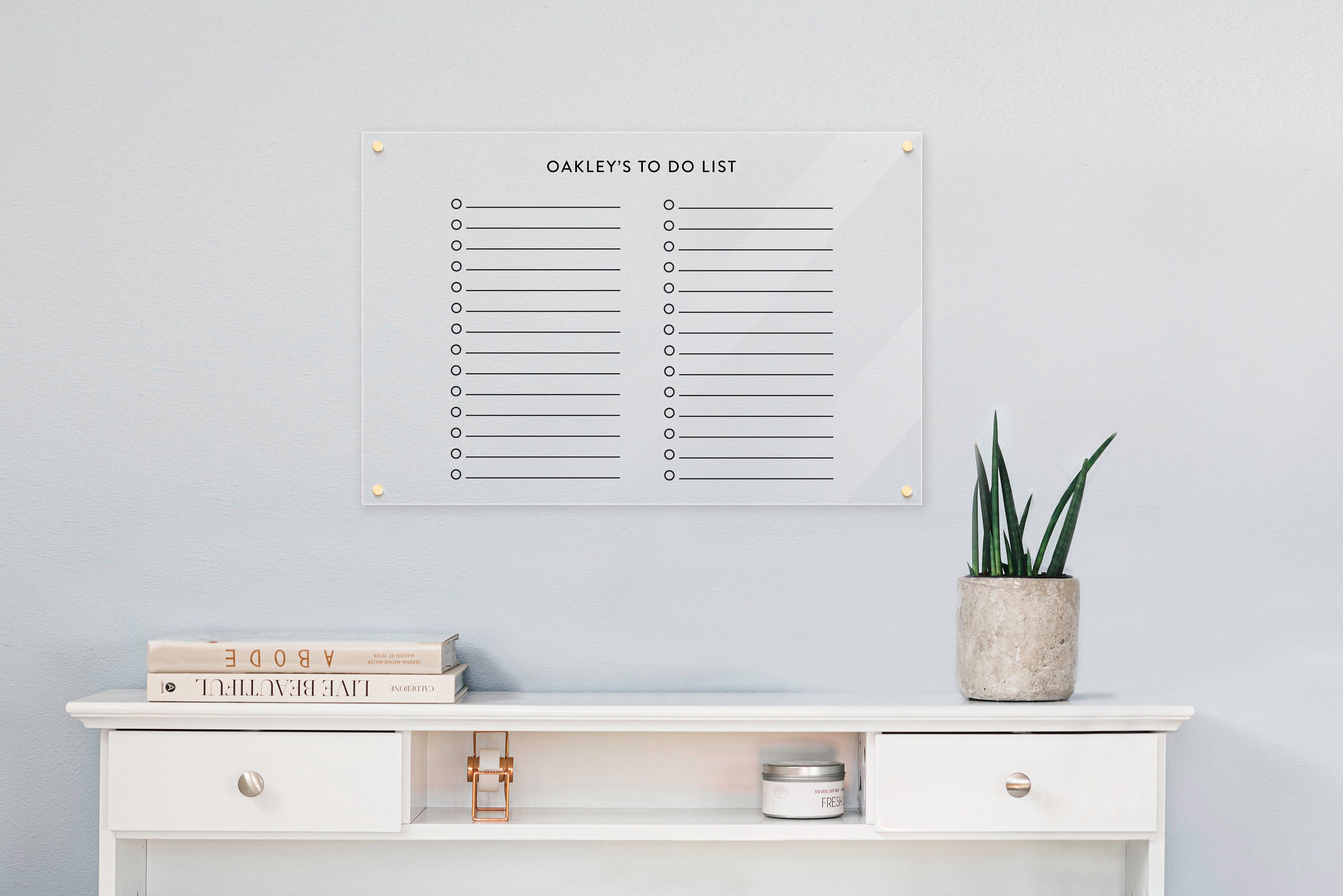 Personalized Acrylic to Do List Dry Erase Acrylic - Etsy