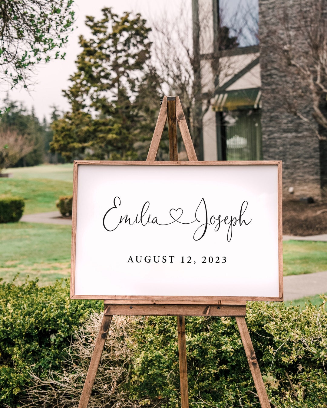 Wedding Welcome Sign Personalized Framed Wedding Sign - Etsy