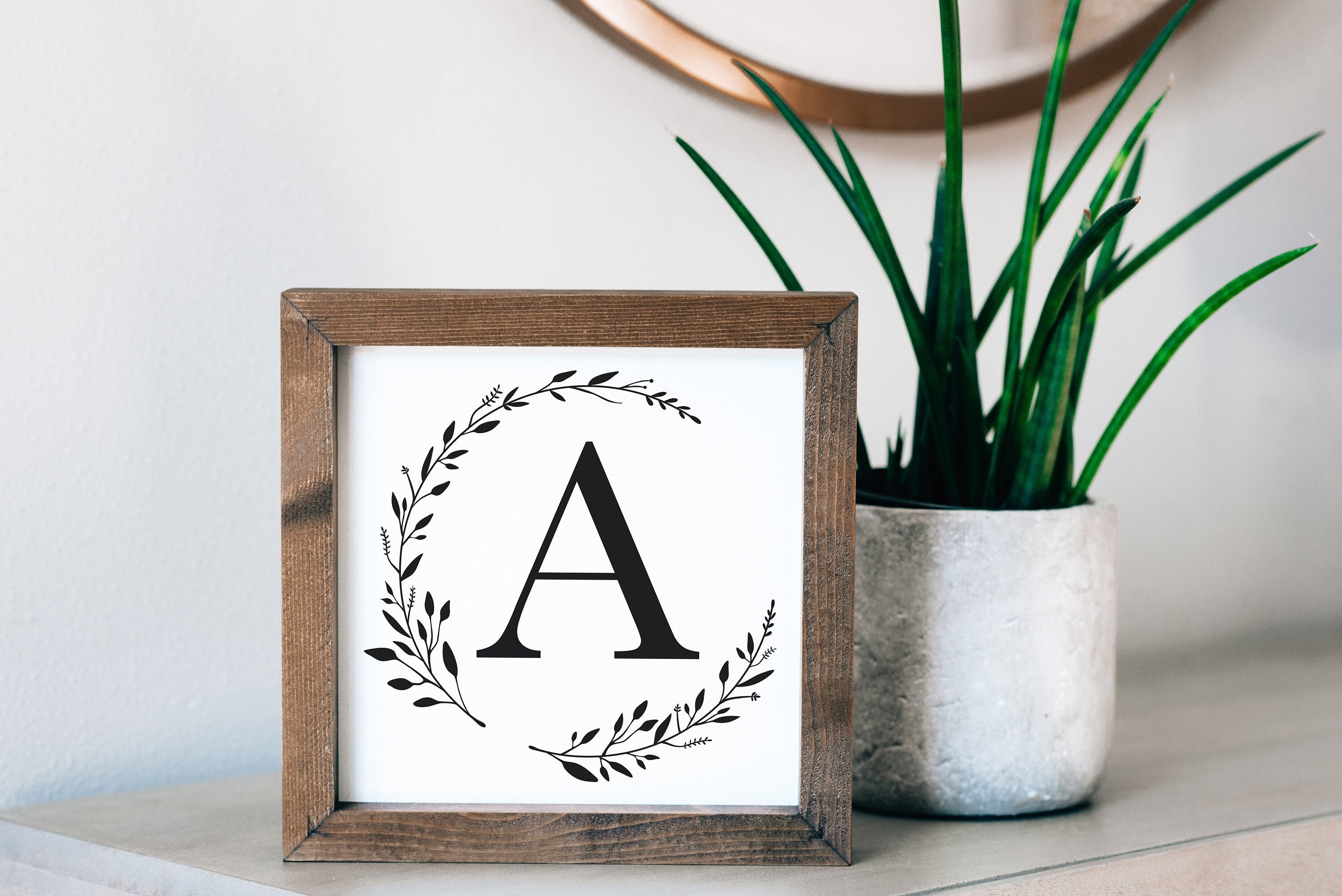 Family Letter Framed Wood Sign Mini Party Size Sign Home - Etsy