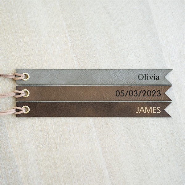 Leather Bookmark - Etsy
